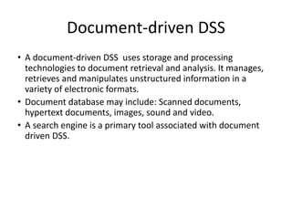 Decision Support Systems | PPTX