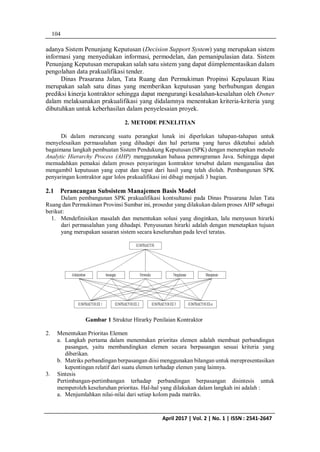 Jurnal Sistem Penunjang Keputusan | PDF