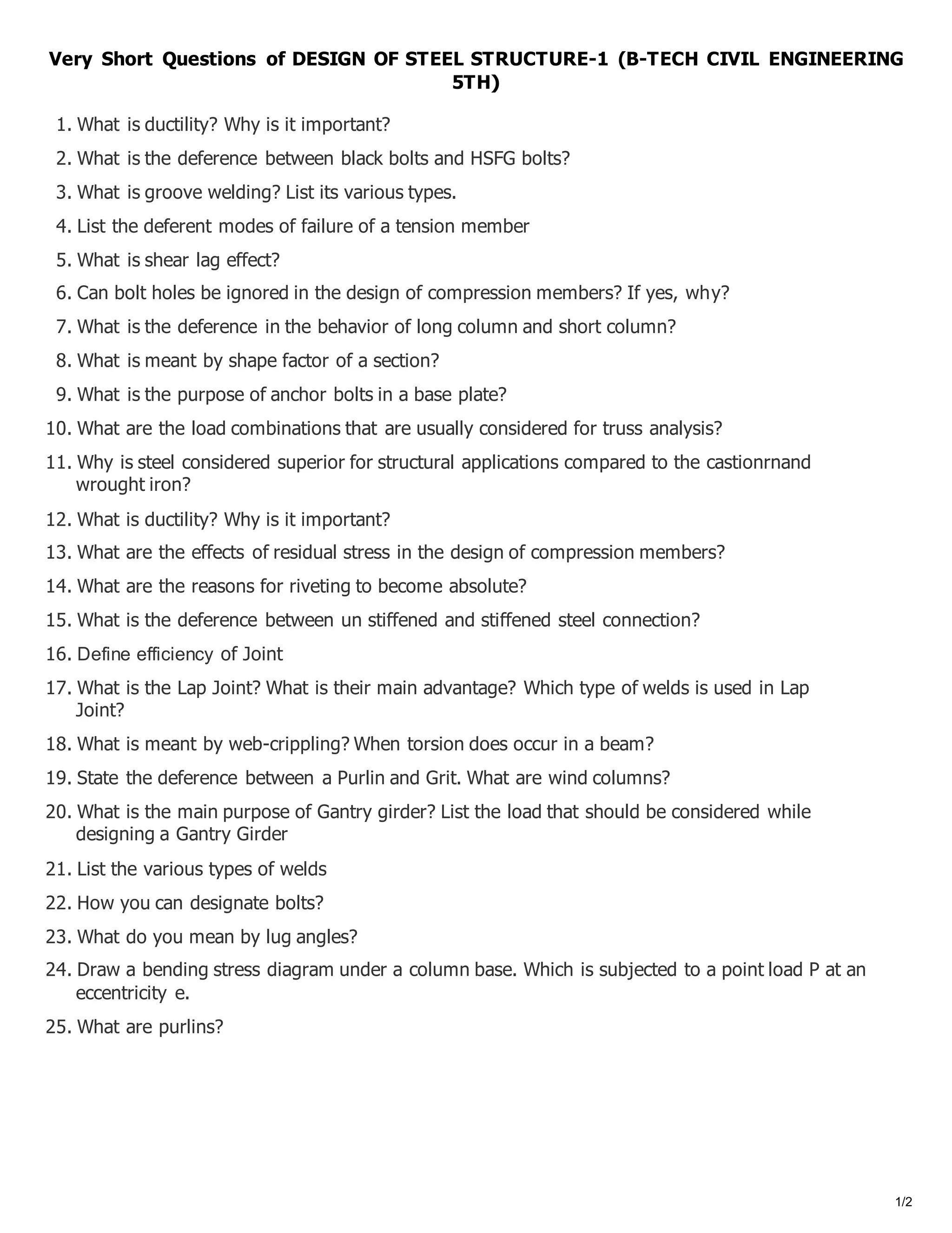 Dss 1 civil engineering b-tech 5th - ptu question papers b-rpaper.com