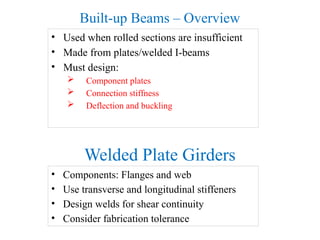 Design of steel structures- Flexure members and foundations | PPTX