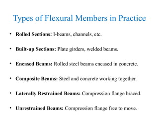 Design of steel structures- Flexure members and foundations | PPTX