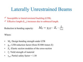 Design of steel structures- Flexure members and foundations | PPTX