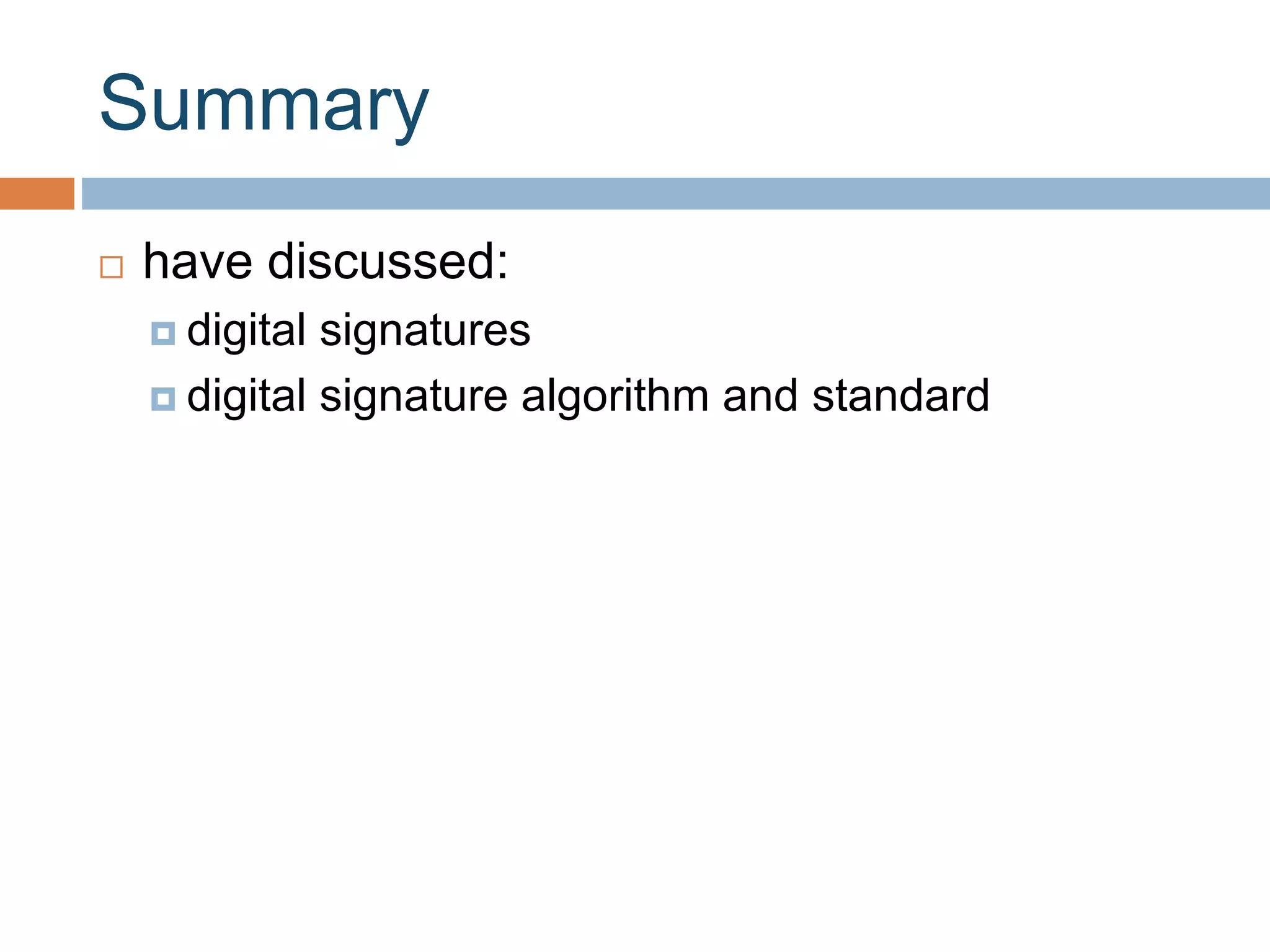 Digital Signature Standard | PPT