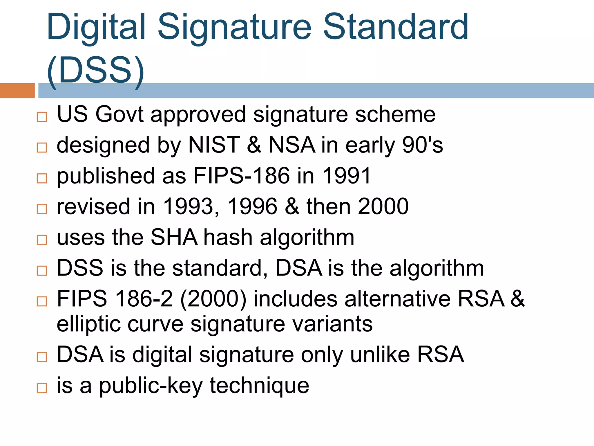 Digital Signature Standard | PPT