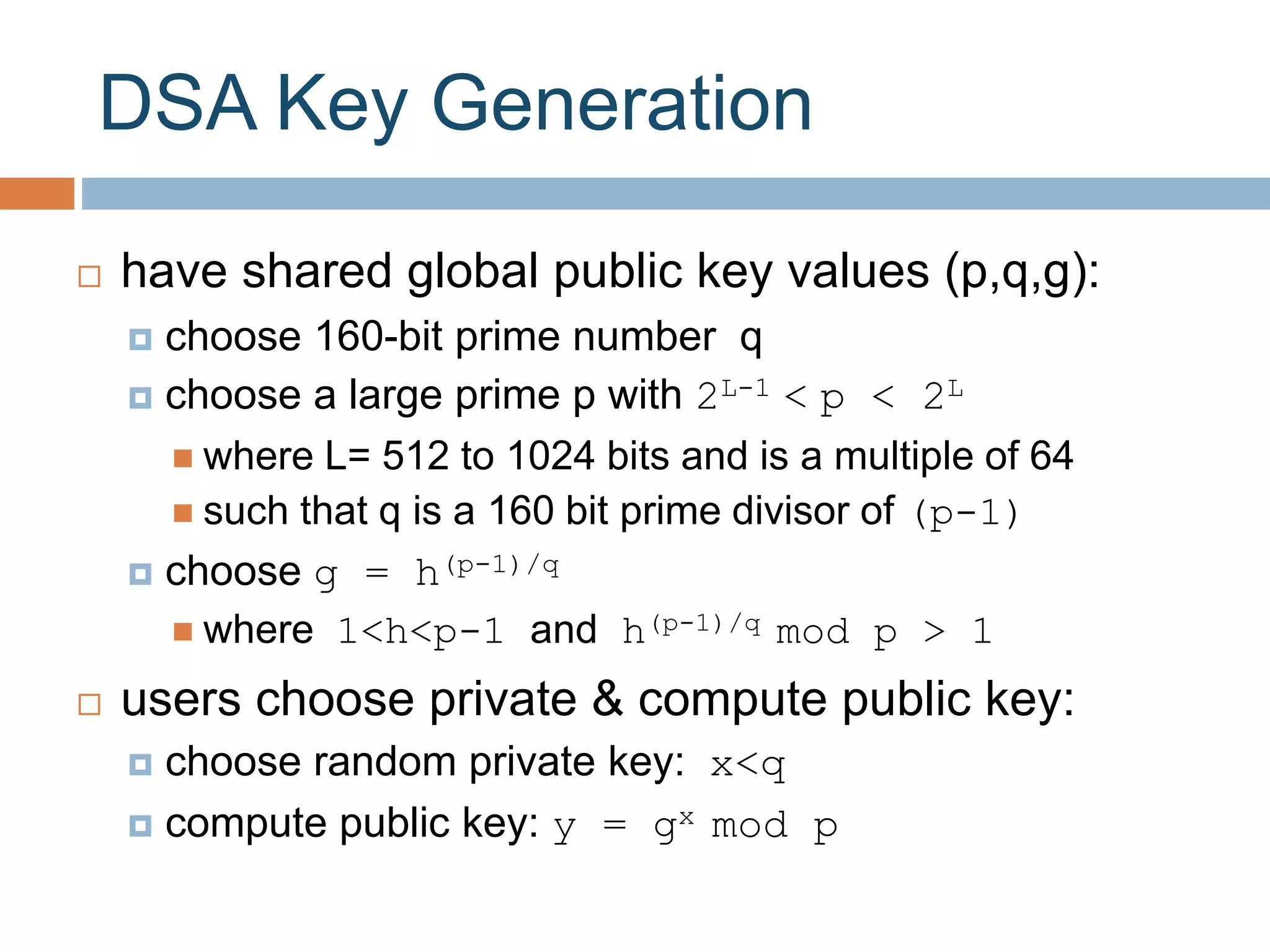 Digital Signature Standard | PPT | Technology & Computing