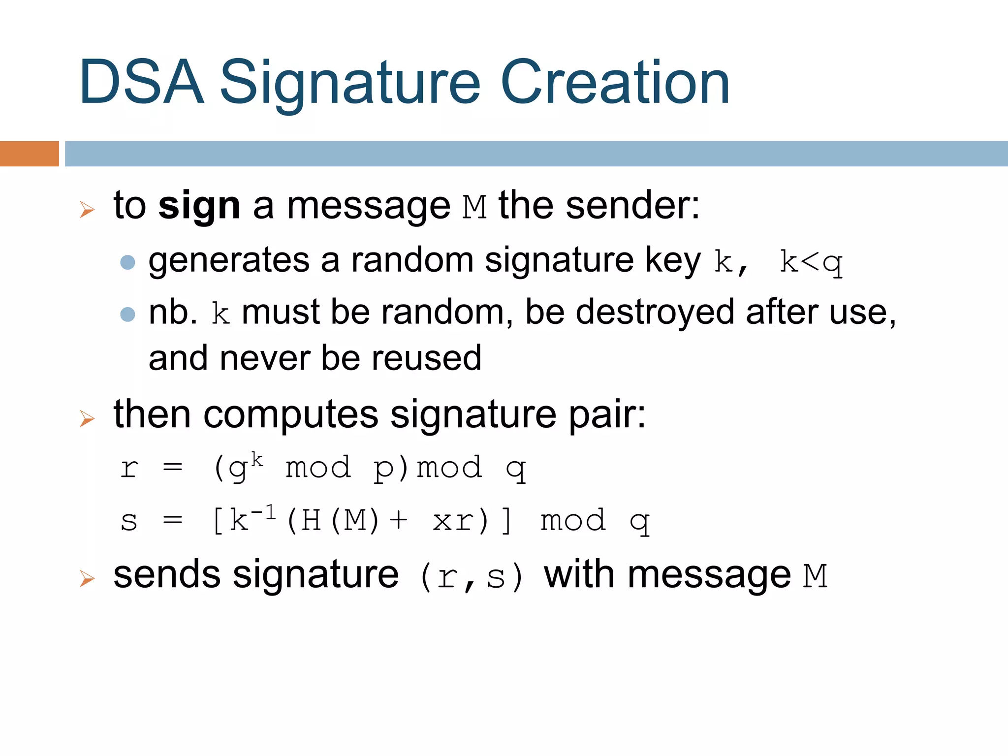 Digital Signature Standard | PPT | Technology & Computing