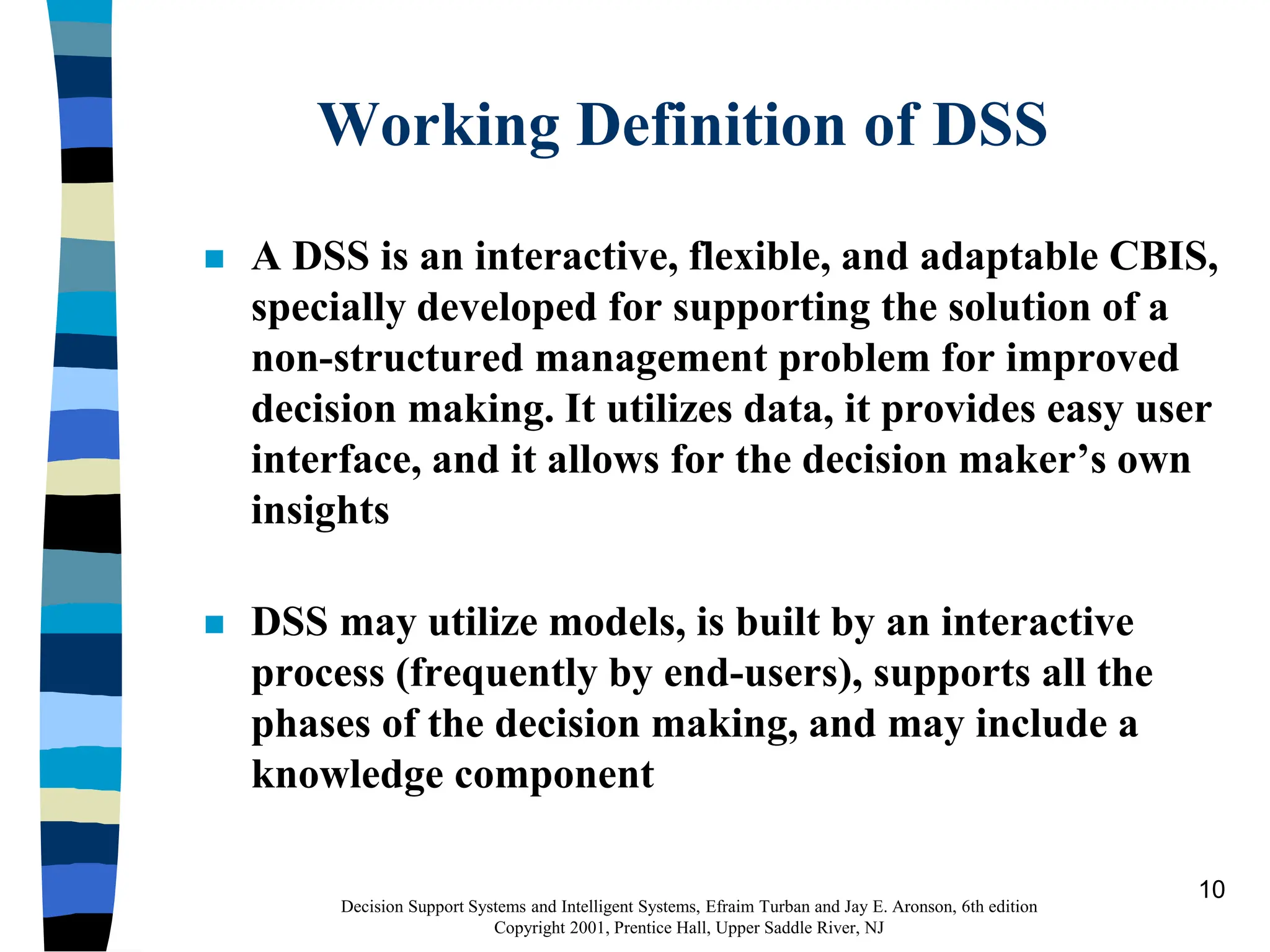 Decision support systems in information management | PPTX