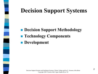 Decision support systems in information management | PPT