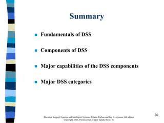 Decision support systems in information management | PPT | Free Download