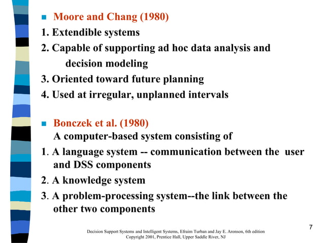 Decision support systems in information management | PPT | Free Download