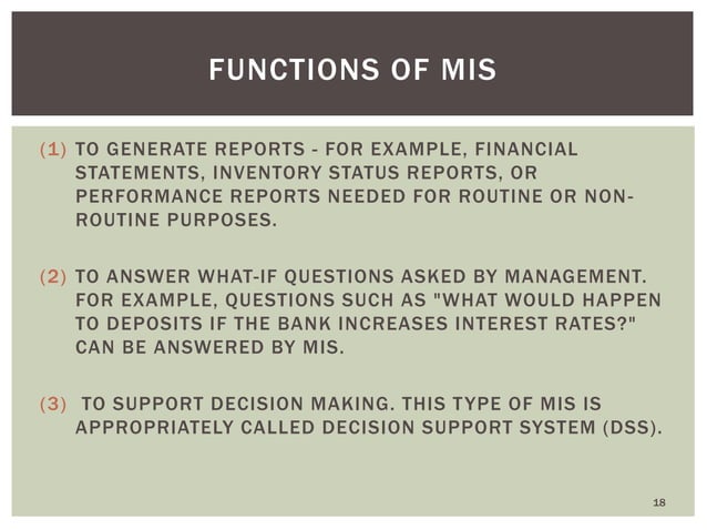 Introduction to DSS MIS | PPT