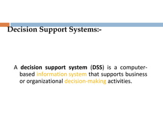 Dss nitin chugh | PPT | Databases | Computer Software and Applications