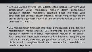 Decision Support System FIX | PPTX