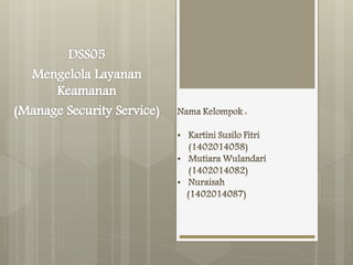 DSS05 kelompok nuraisah | PPTX