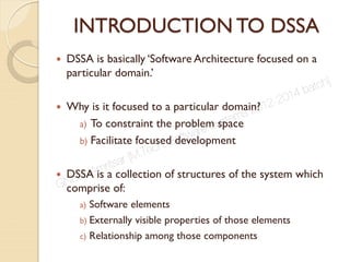 Domain specific Software Architecture | PDF