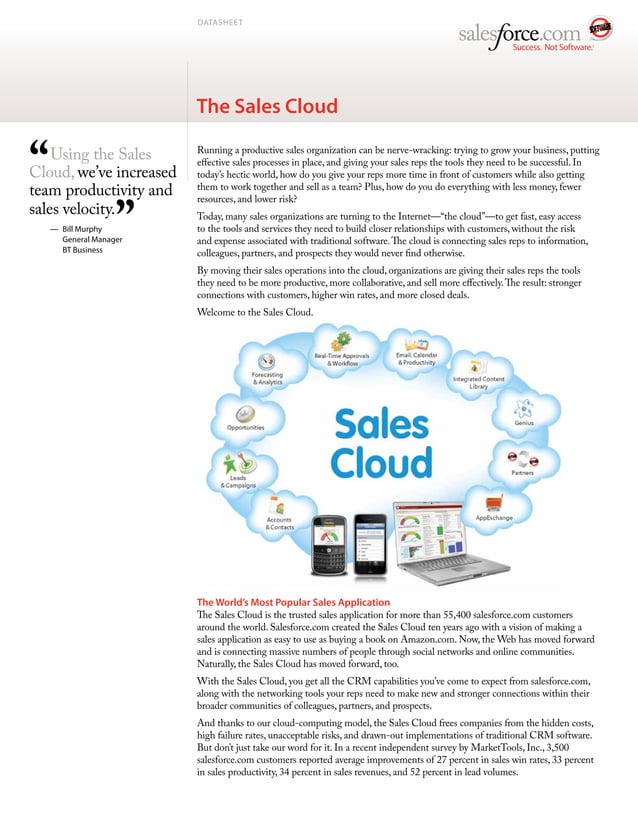 Sales Cloud™ datasheet | PDF