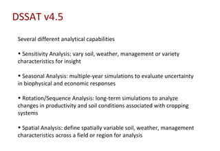 Crop modelling with the DSSAT | PPT