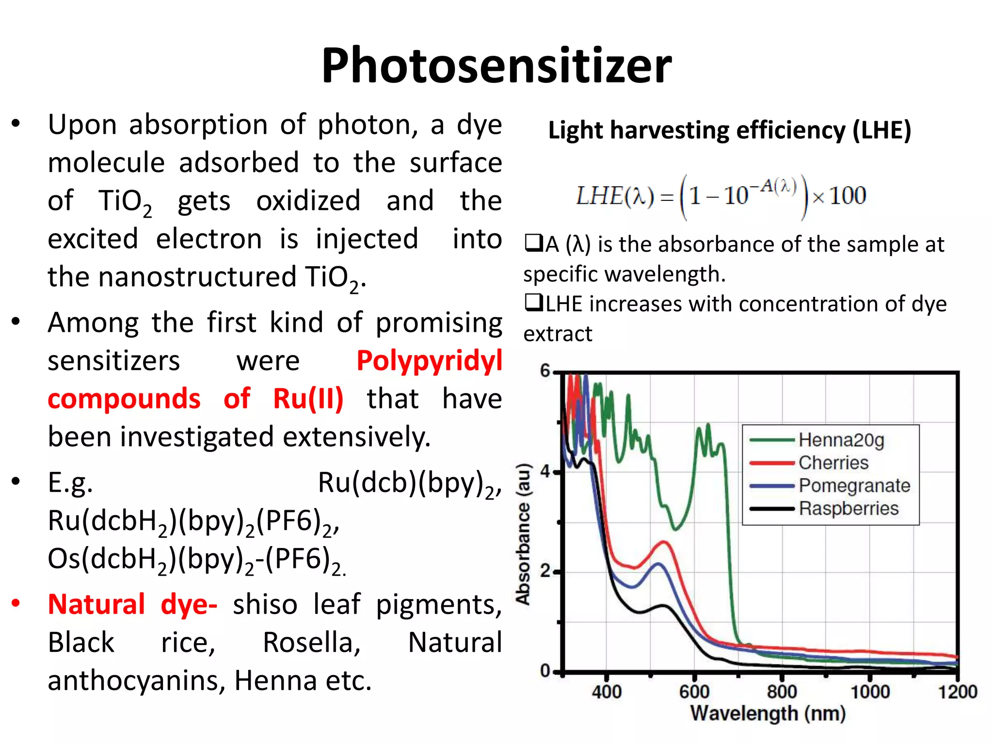 Dye Sensitized Solar cell (DSSC) | PPTX