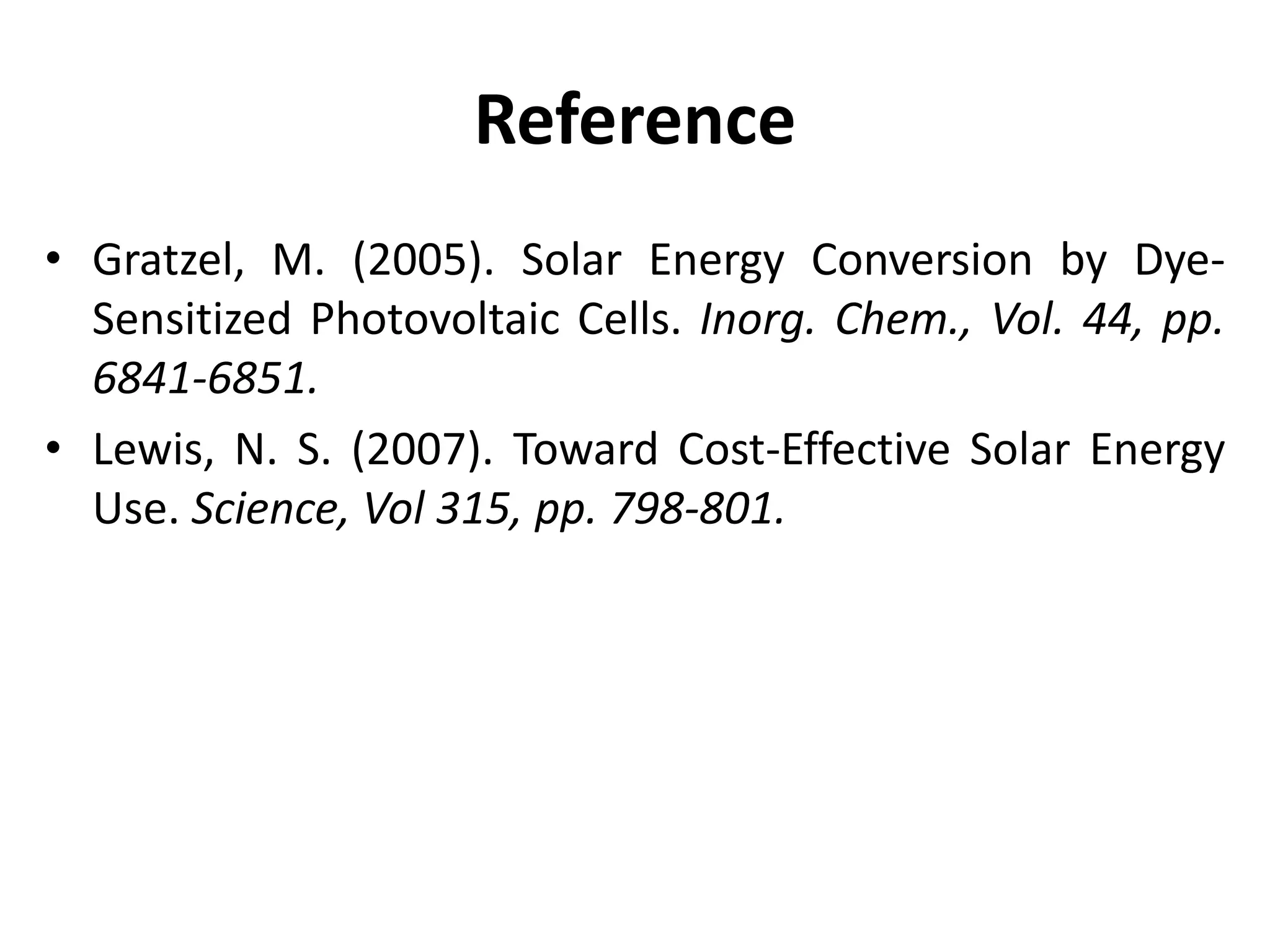Dye Sensitized Solar cell (DSSC) | PPTX