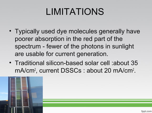Dye-Sensitized Solar Cells | PPT