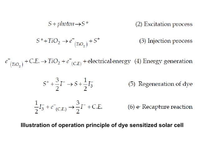 Dssc (Dye sensitized solar cell) | PPTX | Science