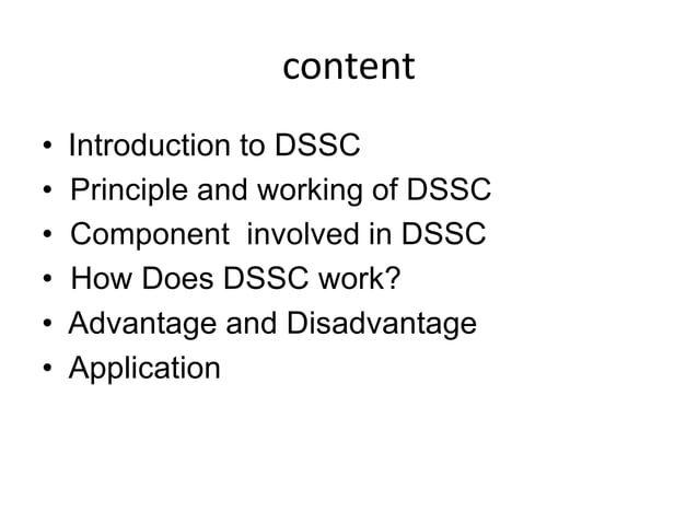 Dssc (Dye sensitized solar cell) | PPTX | Science