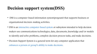 Decision Support System /Chapter one.pptx