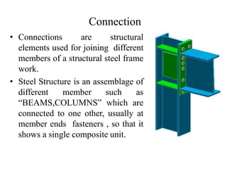 DESIGN OF CONNECTIONS IN STEEL STRUCTURE | PPTX