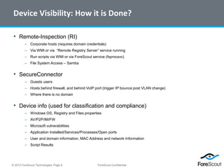DSS ITSEC 2012 ForeScout Technical RIGA | PPT