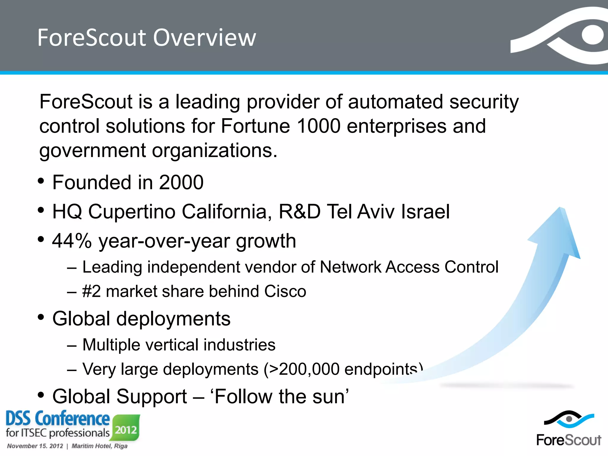 DSS ITSEC Conference 2012 - Forescout NAC #1 | PDF