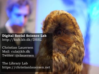 Digital Social Science Lab: Connecting academia with data literacy | PPT