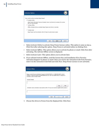 Faronics Deep Freeze Server Standard User Guide | PDF