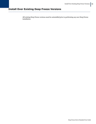 Faronics Deep Freeze Server Standard User Guide | PDF