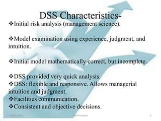 Decision support system (mis ppt) | PPT