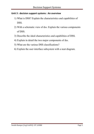 Dss notes[1cg11is092] | PDF