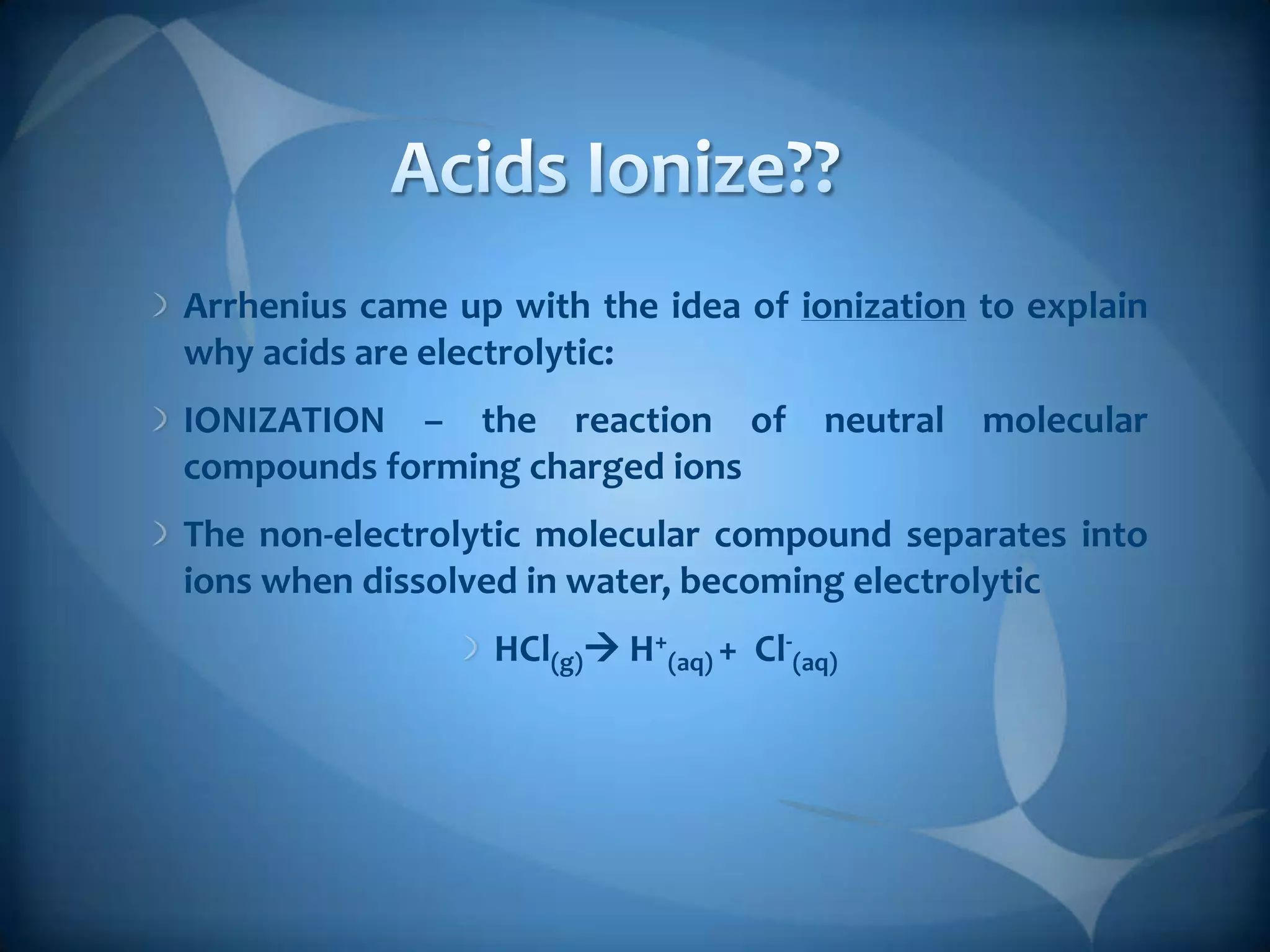 Dssociation vs ionization.ppt