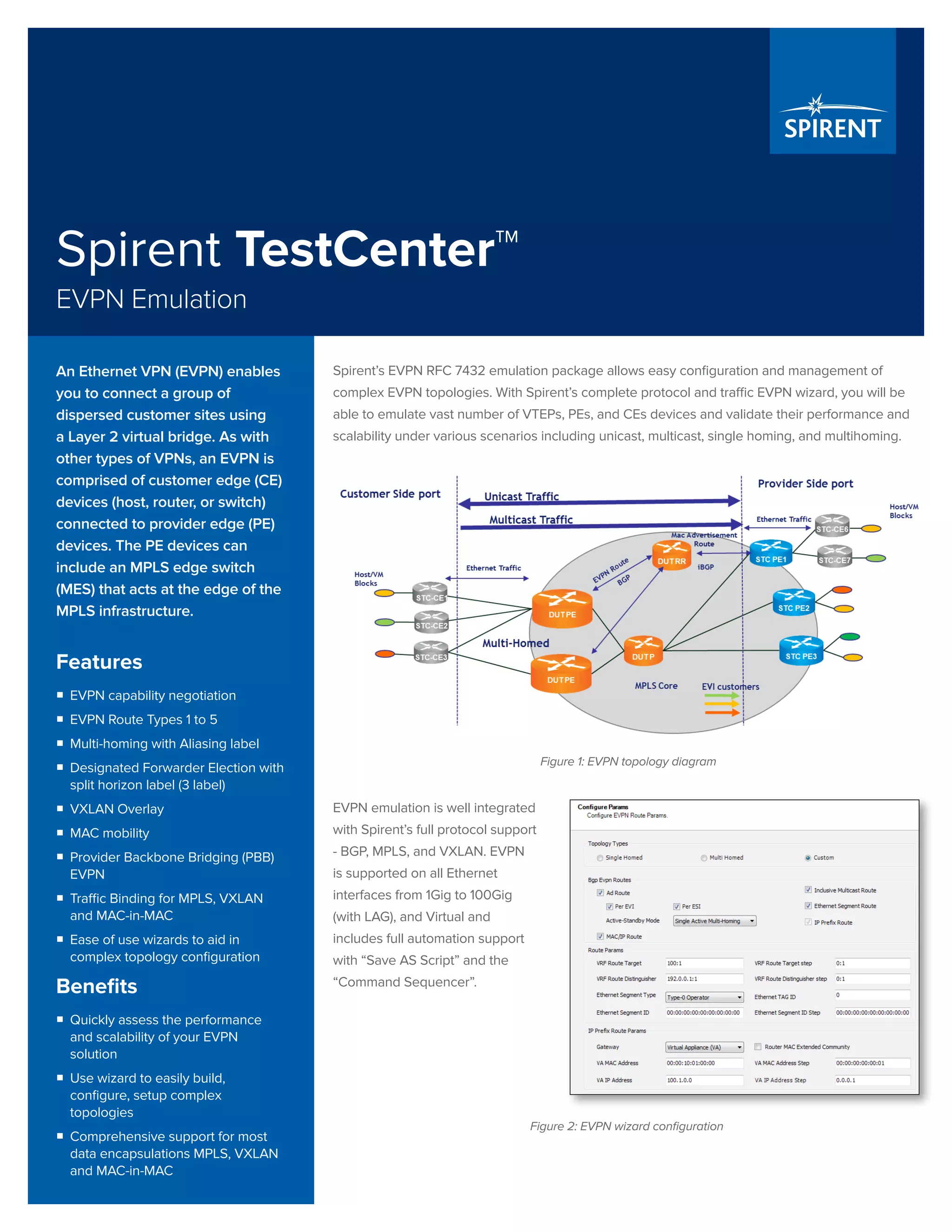 Spirent TestCenter EVPN Emulation | PDF