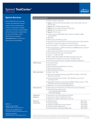 Spirent TestCenter EVPN Emulation | PDF