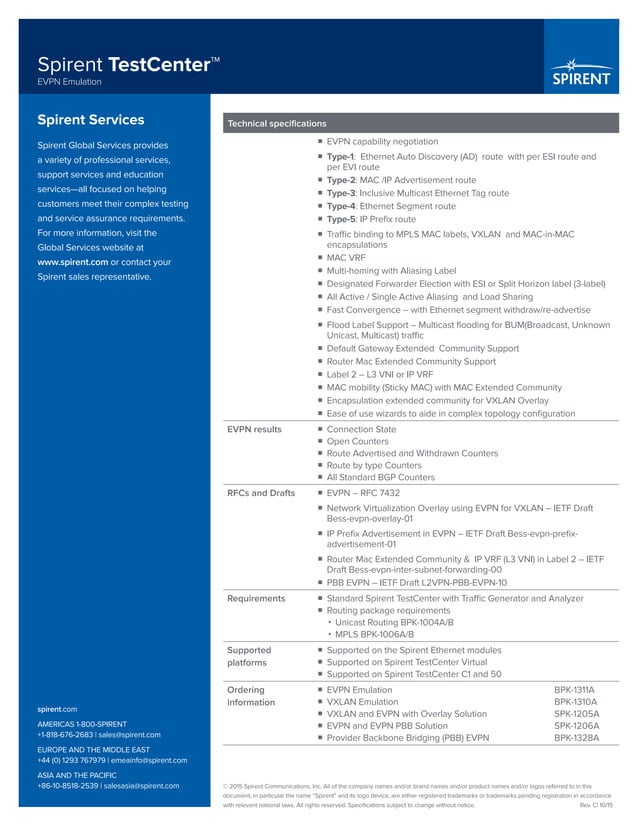 Spirent TestCenter EVPN Emulation | PDF | Computer Networking | Computing