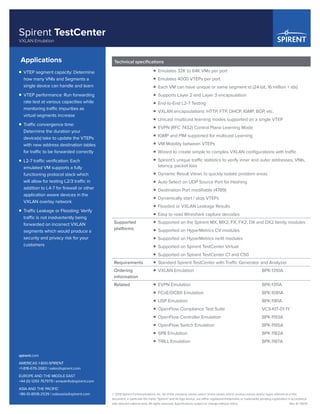 Spirent TestCenter VxLAN Emulation | PDF