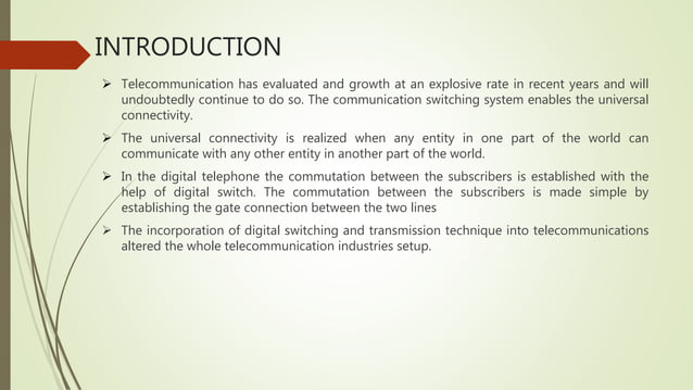 Digital Switching System Ppt Pptx Computer Networking Computing