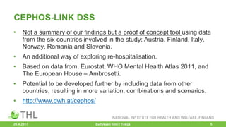 Exploring re-hospitalisation using a Decision Support System. | PDF