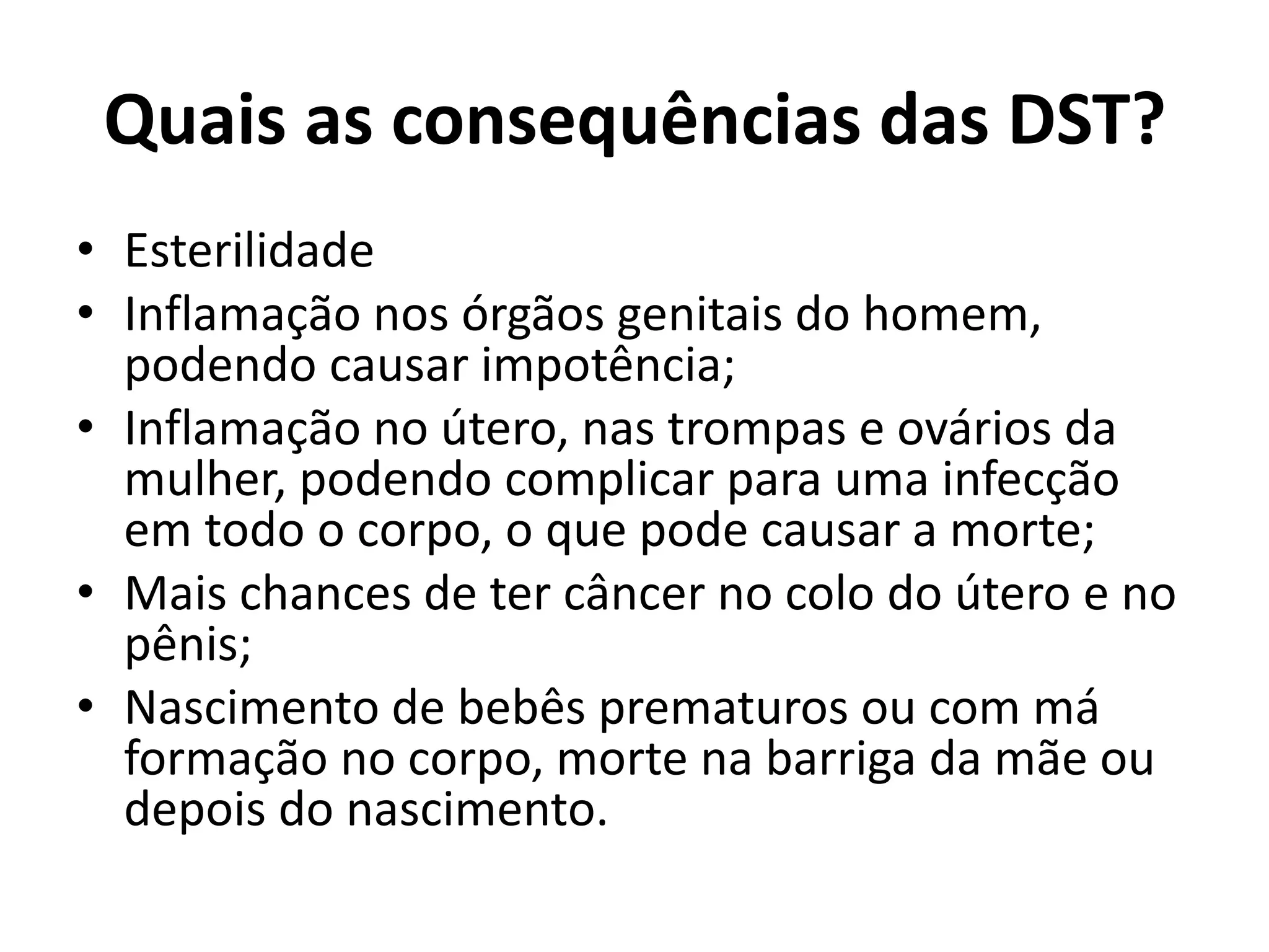 DST / IST - Infecções Sexualmente Transmissíves | PPTX