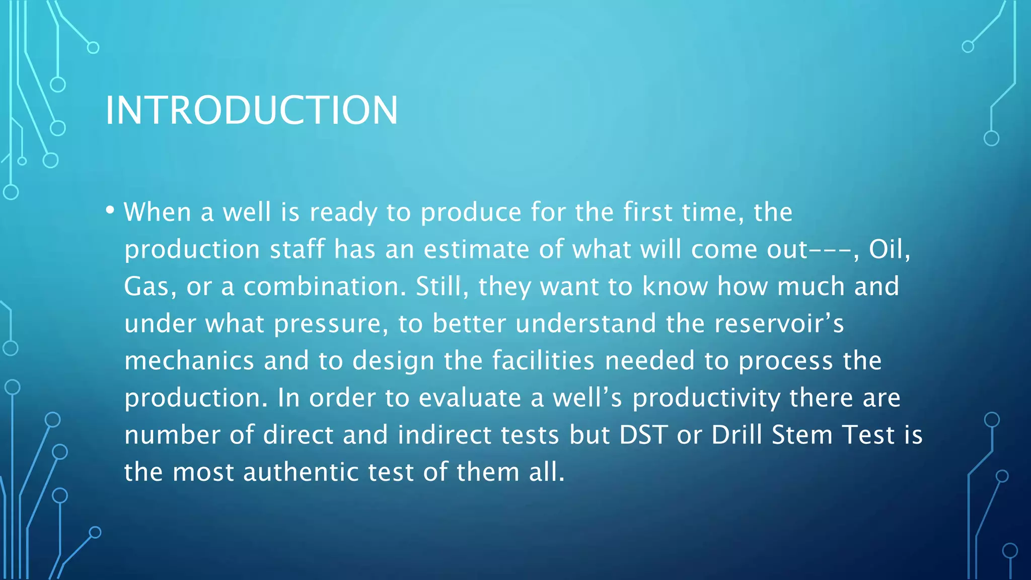 Dst (Drill Stem Test) | PPTX