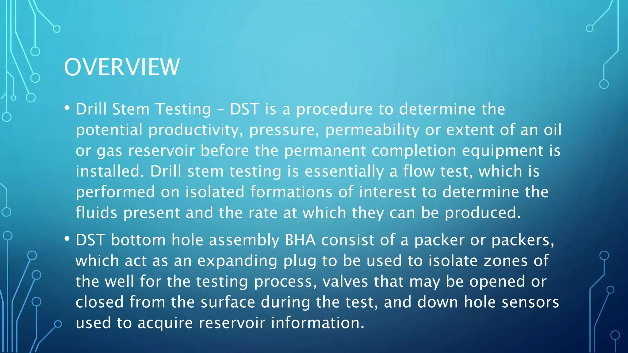 Dst (Drill Stem Test) | PPTX