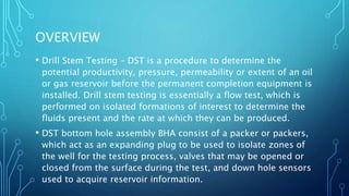 Dst (Drill Stem Test) | PPTX