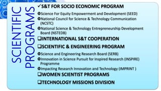 Department of Science and Technology(DST) | PPTX