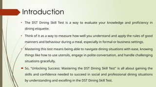 Mastering Dining Etiquette and Service Skills | PPTX