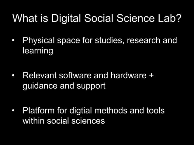 Digital Social Science Lab - Bringing academia and technology together ...