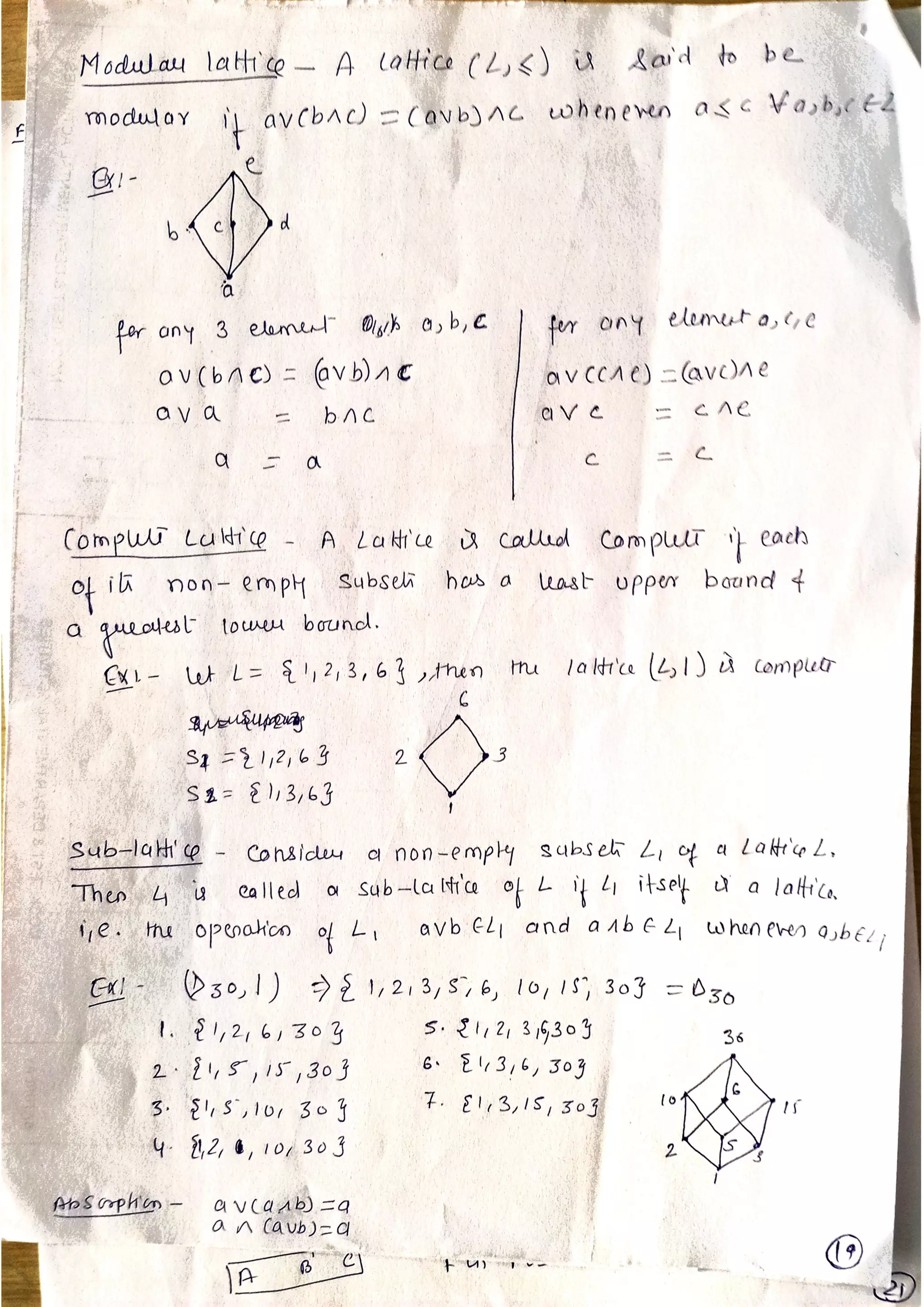 LATTICE in Discrete Structure | PDF